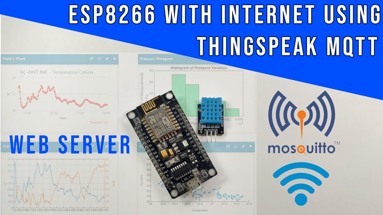 Connecting ESP8266 to the Internet | Thingspeak & MQTT Protocol | Webserver connections