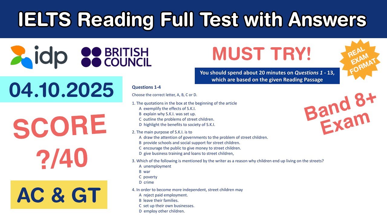 Cambridge 4 Test 3 Reading Passage with Answers 04.10.2025 - Test #25