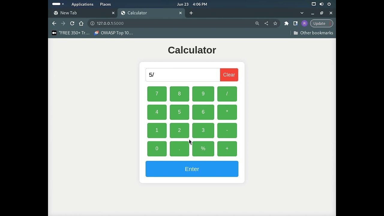 Calculator Flask Application