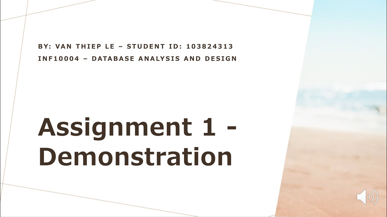 Assignment1 - Demonstration by Van Thiep Le