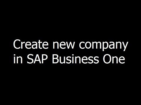 01 - Create new company in SAP Business One - SAP Software Training in Urdu/hindi