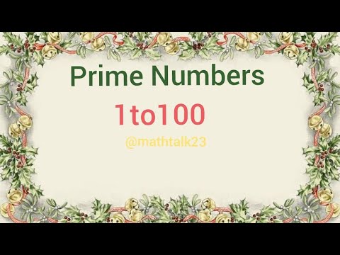 Prime numbers 1 to 100