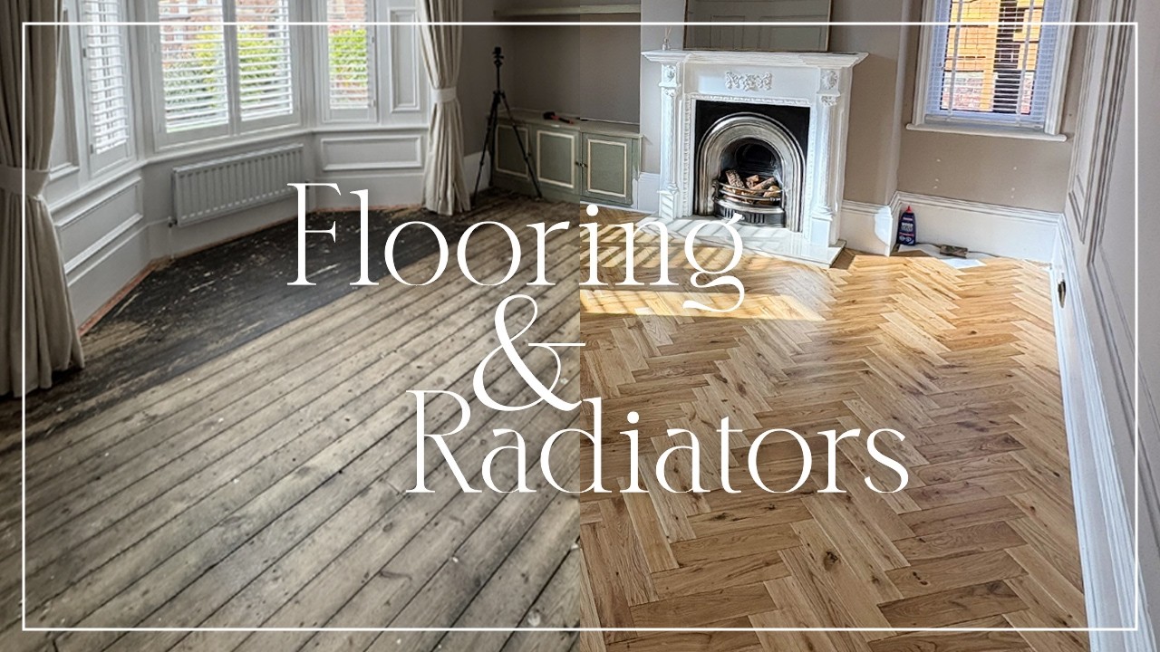 DIY - Herringbone Flooring - Living Room Transformation Part 3