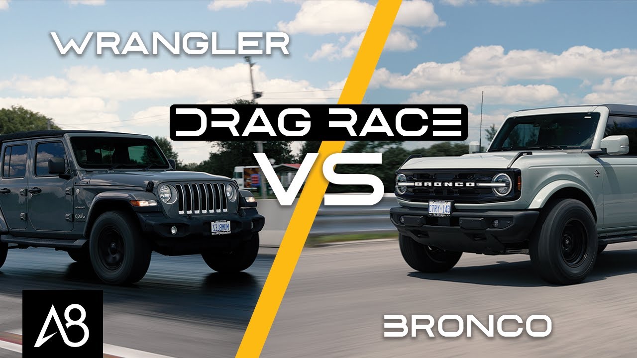 2021 Ford Bronco Drag Strip Races Jeep Wrangler and Ram, the Gaps Are ...