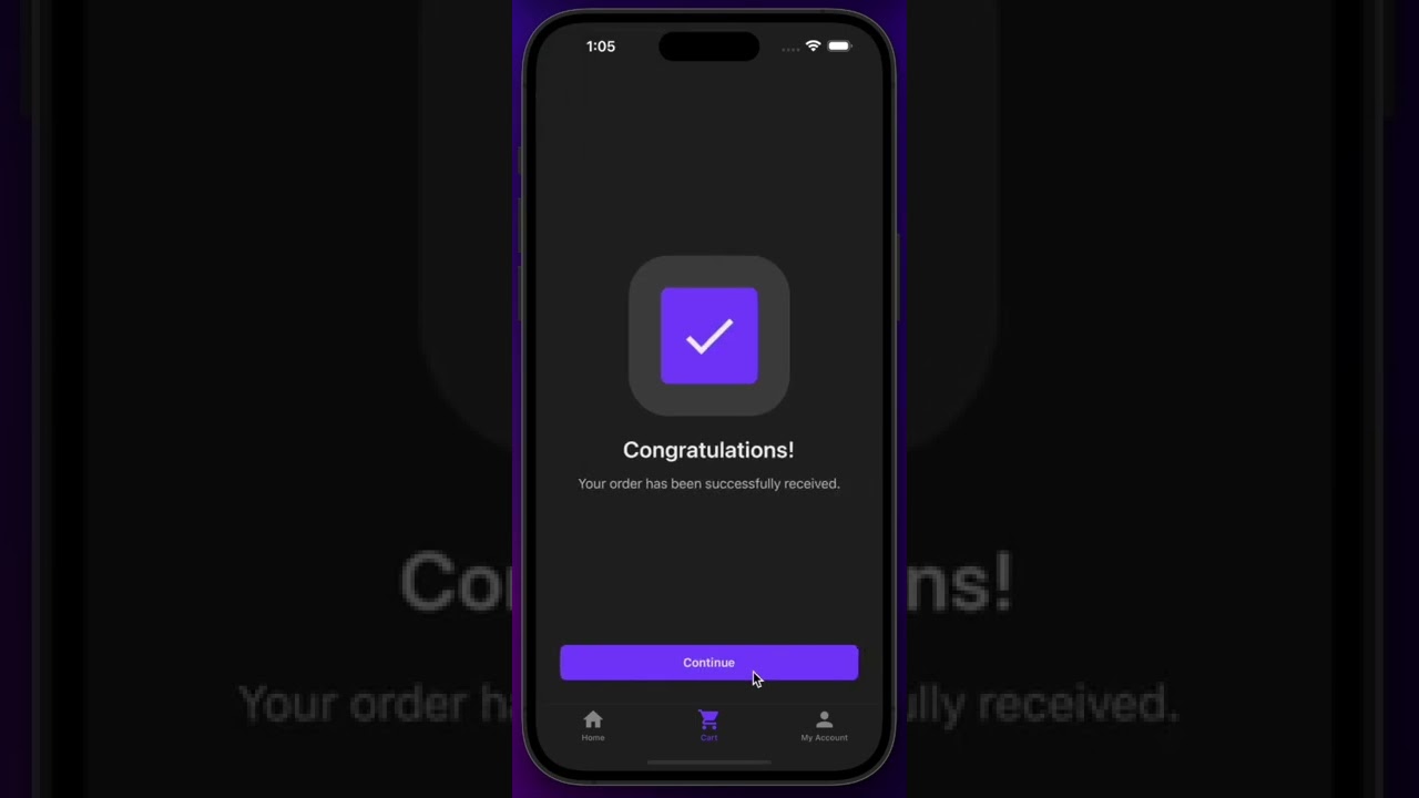 E-Commerce UI Template 2 for Xamarin Forms - Dark Theme