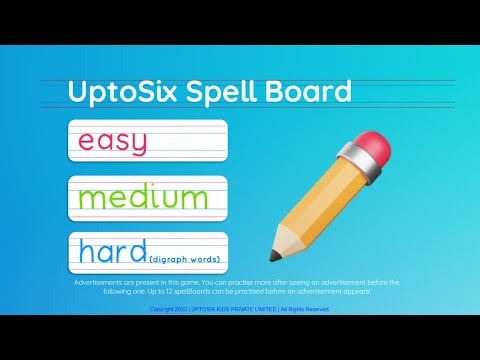 UptoSix Spell Board | A Spelling and Writing App for Kids