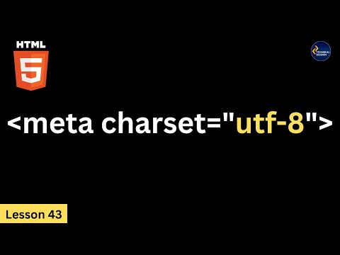 What is utf-8 in html in Hindi | Charset In Html | UTF-8 Encoding Examples | Lesson 43