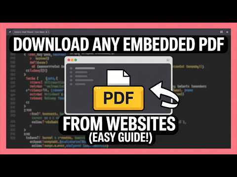 Download ANY Embedded PDF from Websites (EASY Guide!)