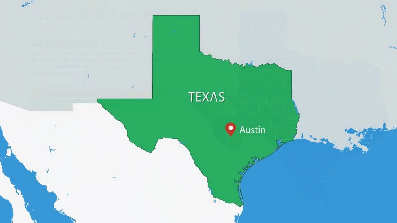 Texas Map PowerPoint Template – Fully Editable USA States & Counties