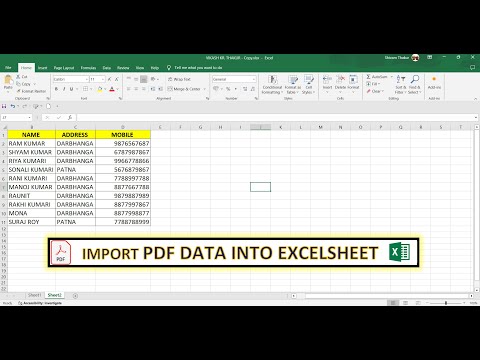 PDF KE DATA TO EXCESHHET ME KAISE LAYE | IMPORT PDF DATA IN EXCEL | MS-EXCEL