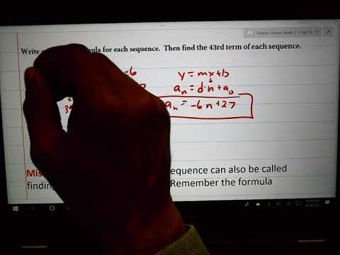12.2 Arithmetic Sequences (H)