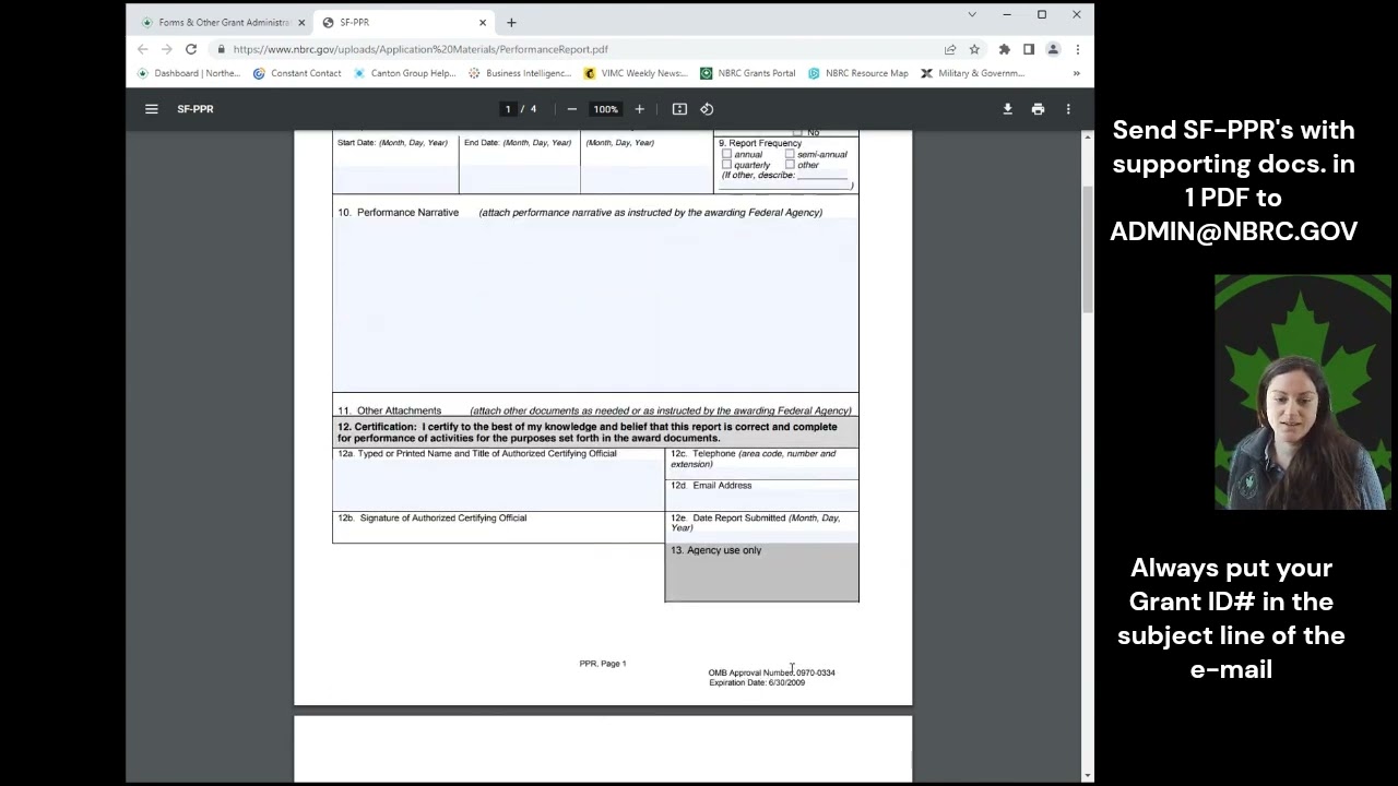Performance Progress Report - SF PPR How-To