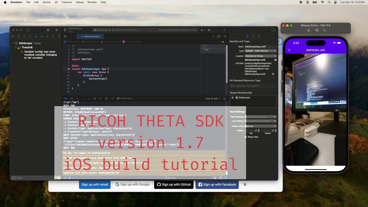 RICOH THETA SDK 1.7 iOS native build on MacOS Sonoma - API Usage ... RICOH THETA SDK 1.7 iOS native build on MacOS Sonoma - API Usage ...