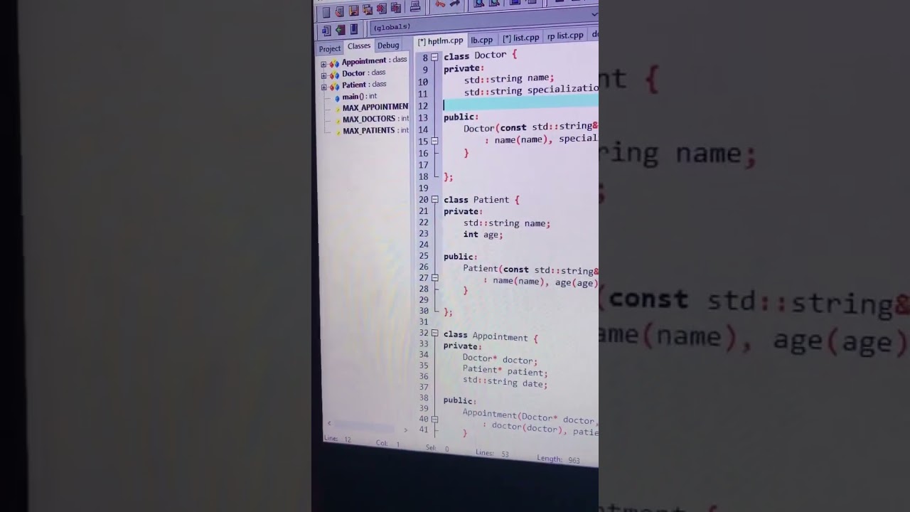 hospital management dev c++ #coding #code #cpp #codemasters #coderstokyo #codingninja #codinglife