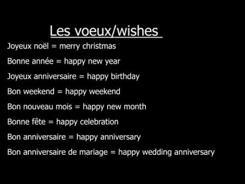 Wishes in French/ Les vœux