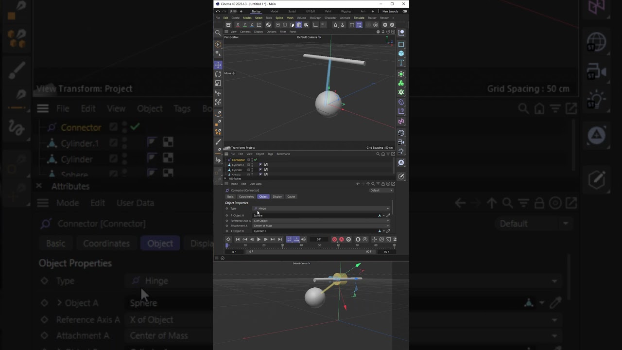 C4D DYNAMIC SIMULATION VELOCITY TRIGGER - Velocity Trigger c4d TUTORIAL