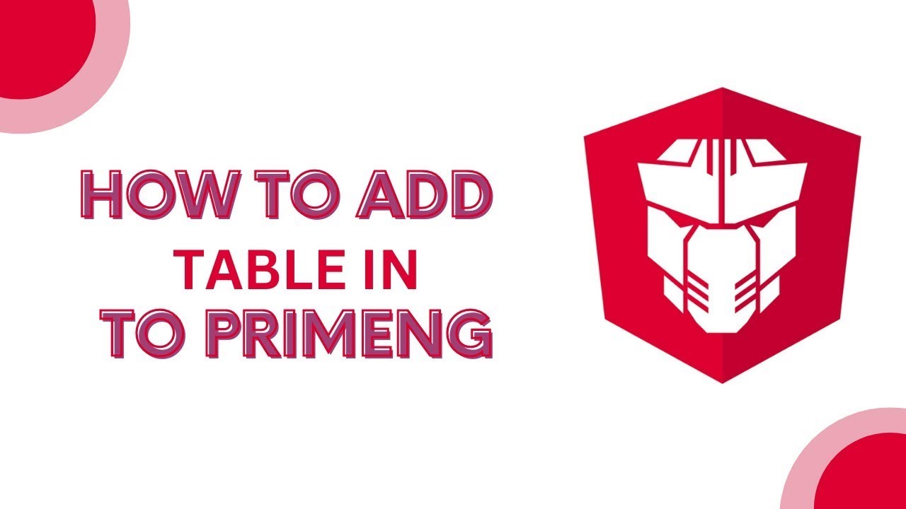 How to setup Primeng Table in Angular