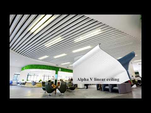 2021New design Alpha V linear ceiling aluminum ceiling metal ceiling