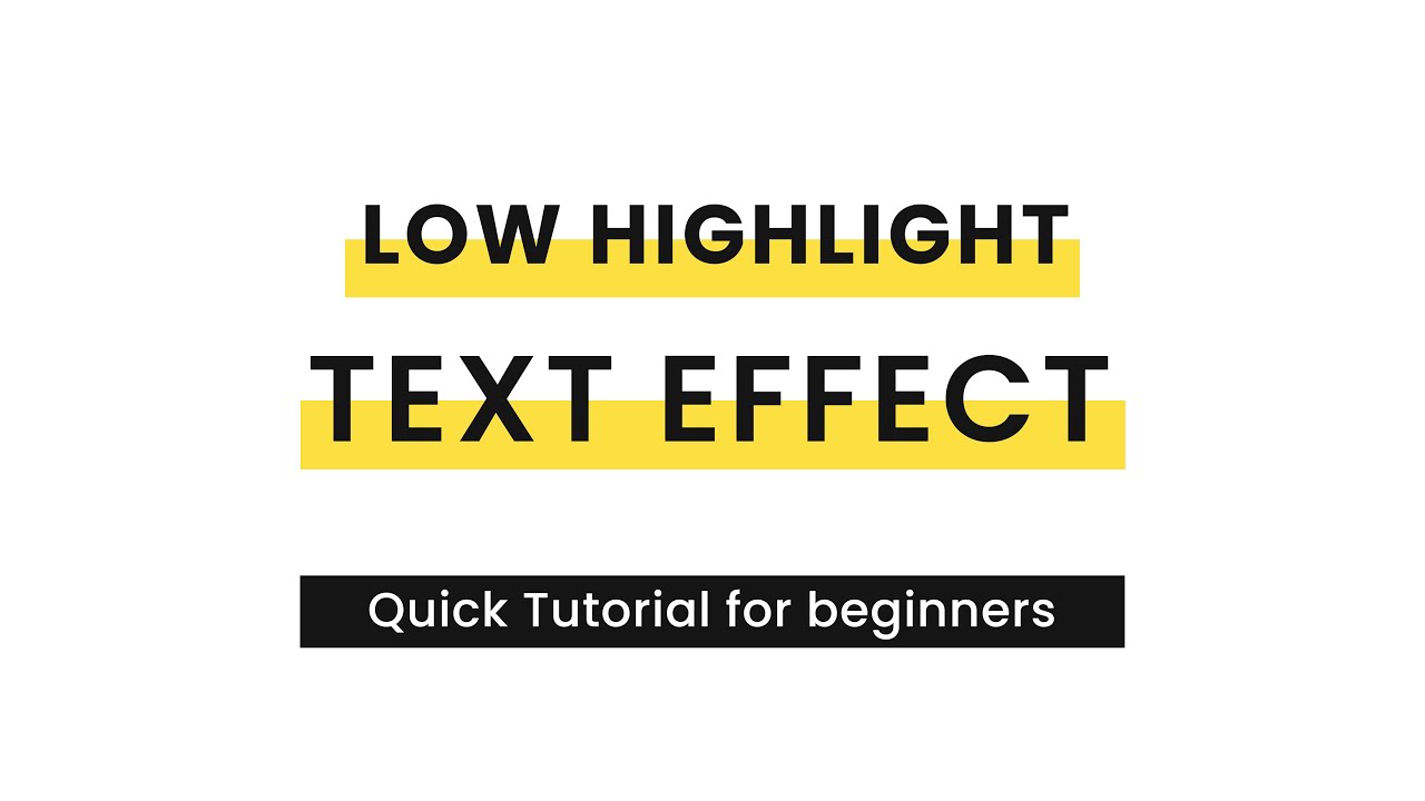 Low Highlight Text Effect CSS | Quick CSS Tutorial