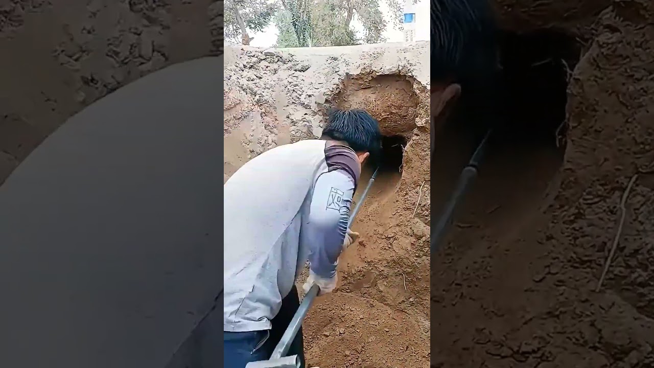 Digging soil process with a homemade simple tool #amazing #satisfying