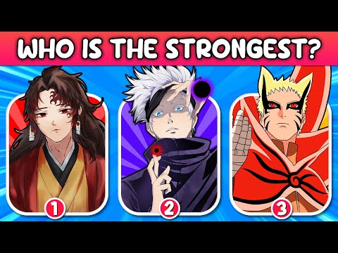 Guess The Strongest Character in Every Anime Verse Quiz | Strongest Anime Characters | ANIME QUIZ????