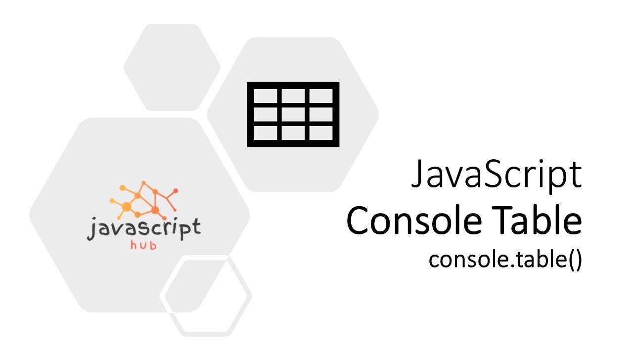 advanced console.table in javascript with all real time use cases