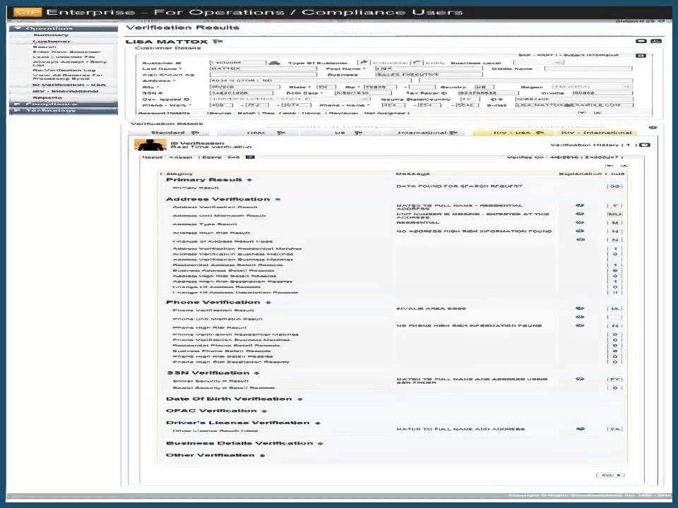 Customer ID Program (CIP) Solution