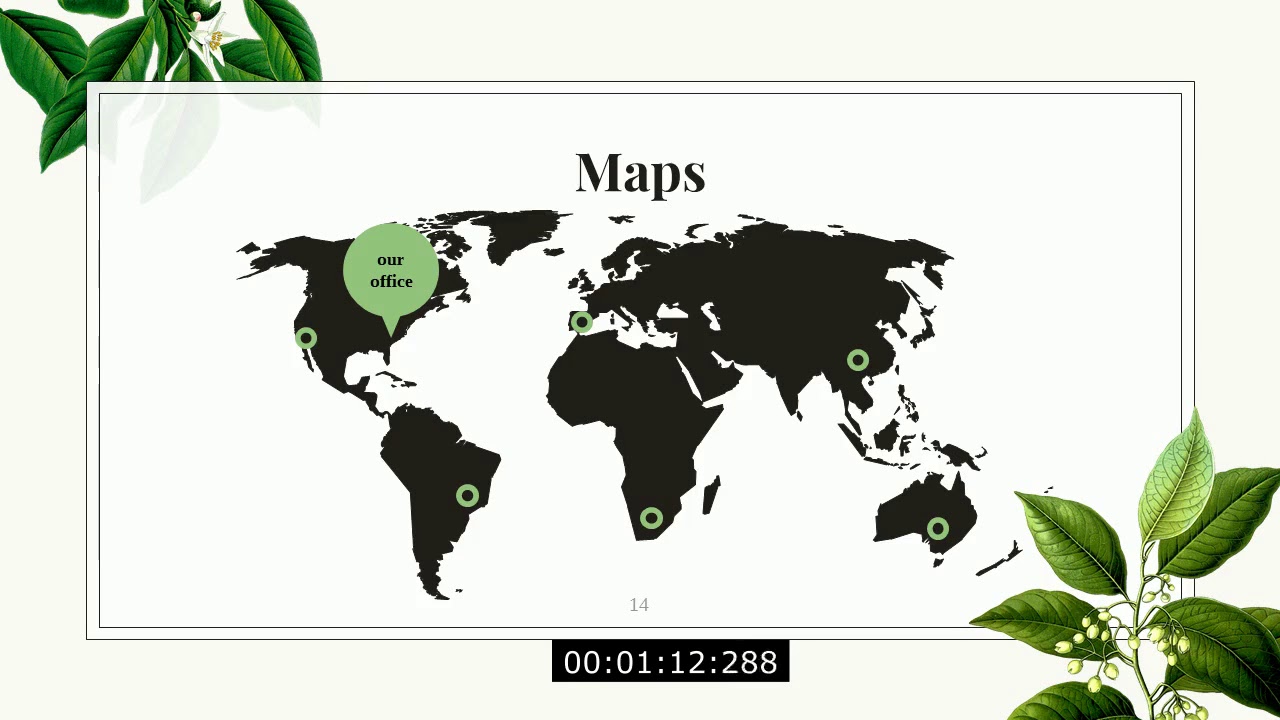 Free Original Powerpoint Template Or Google Slides Theme With Botanical Illustrations