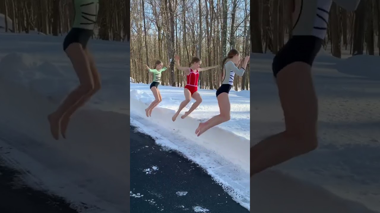 Don’t TRY This At Home! 🥶❄️ #dancers #snow #shorts