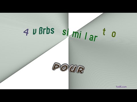 pour - 7 verbs synonym to pour (sentence examples)