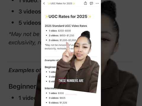 How much should UGC creators charge in 2025? 💸✨ If you’re a UGC creator (or want to become one),