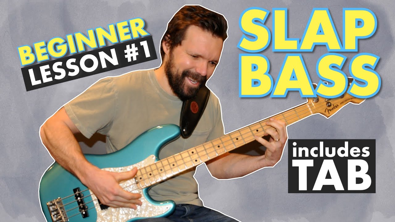 How to SLAP BASS: Beginner LESSON 1 (with TAB)