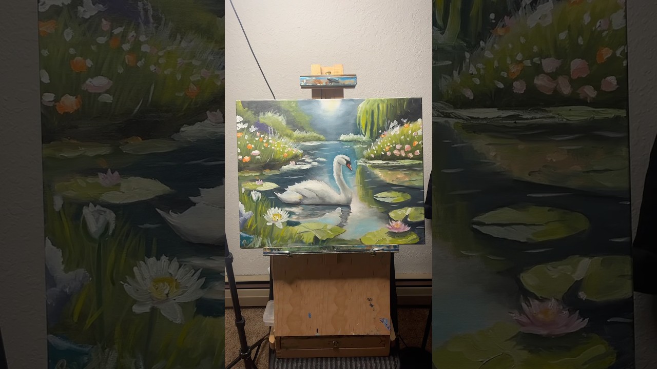 Swan 🦢 #shorts #swan #art #painting