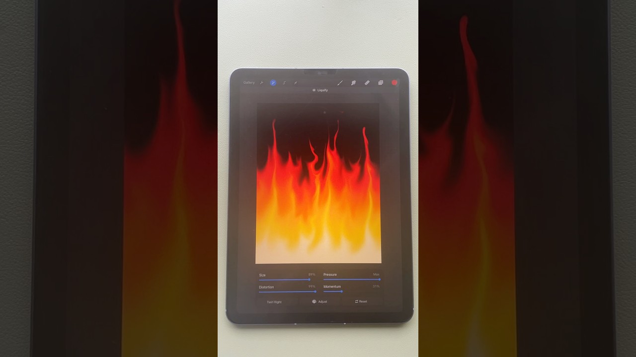Easy Procreate fire hack with FREE brush (in description) 🔥 #shorts #procreate #art #tablet #drawing