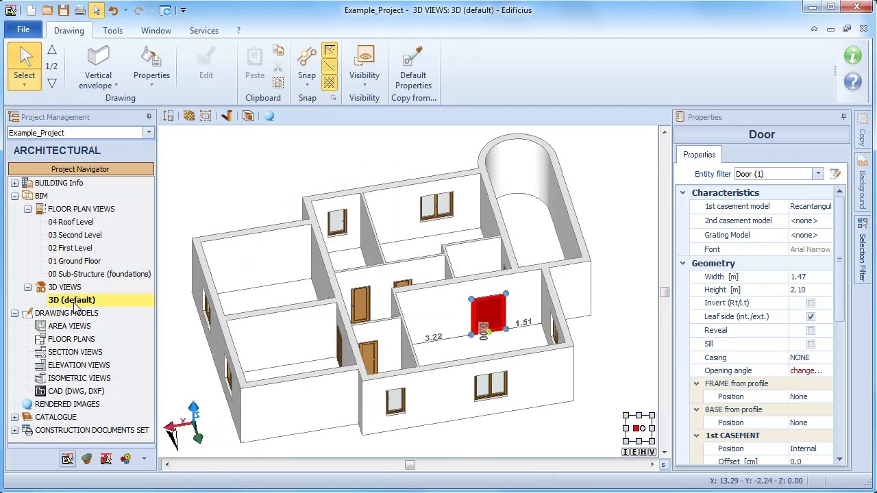 Edificius Tutorial - Moving and Measuring doors - ACCA software