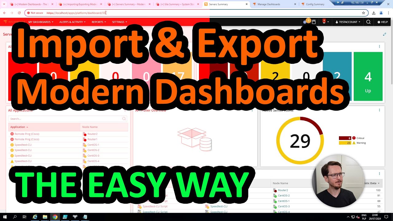 How to Import & Export Modern Dashboard (Easy Way) #solarwinds