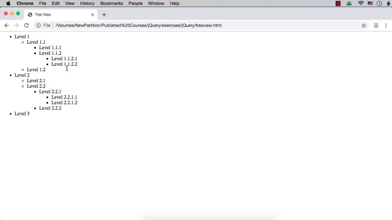 Tree View using jQuery - Part 1
