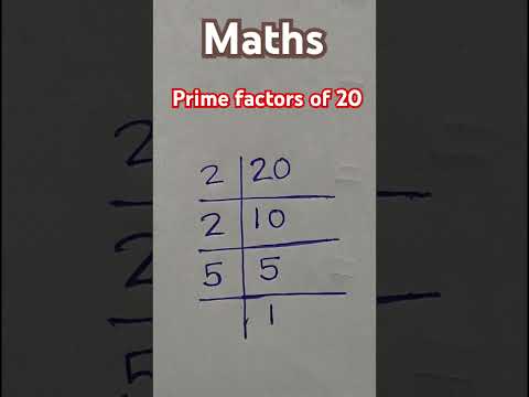 prime factors of 20 easy maths tricks #trending #viralvideo #ytshorts_ #maths #shortsfeed #shorts