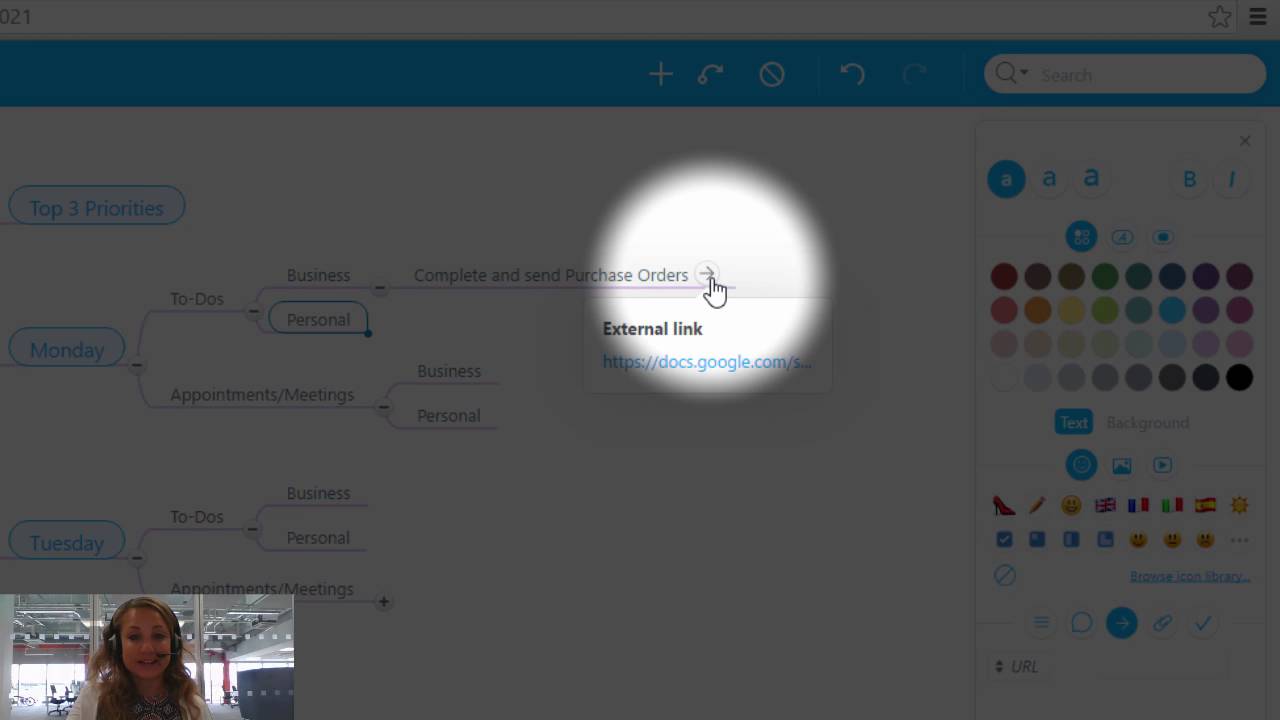 MindMeister Tutorial - Adding Hyperlinks