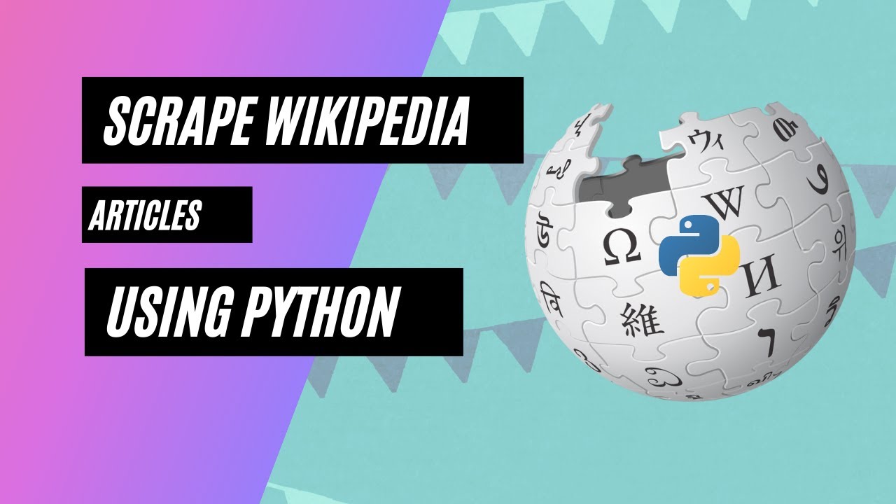 Scrape any wikipedia  articles using python| Python projects| Python tutorials for beginners
