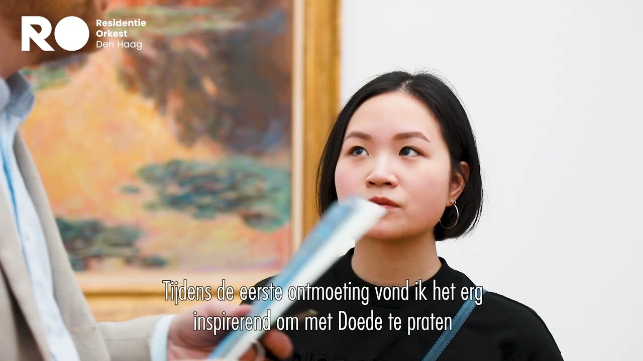 Esther Wu laat zich inspireren door het schilderij ‘Blauwe regen ...