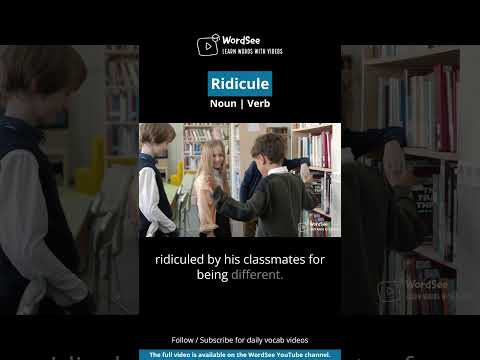 Learn the word ridicule in one minute - Improve your English vocabulary with real world examples