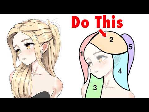 Dumb Hair Drawing Trick for Beginners | Beginner Anime Art Tutorial for Dummies