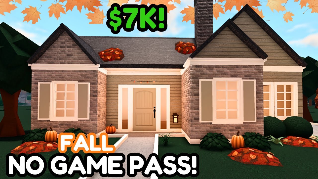 7k FALL Bloxburg NO GAME PASS House Build: Tutorial w/ Voice