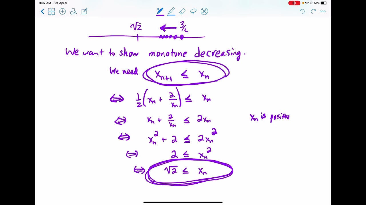 Proof of Babylonian square root algorithm