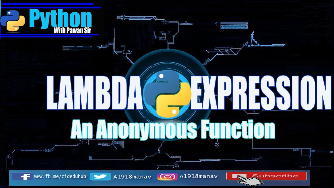 Lambda Expression । An Anonymous Function in Python । CID