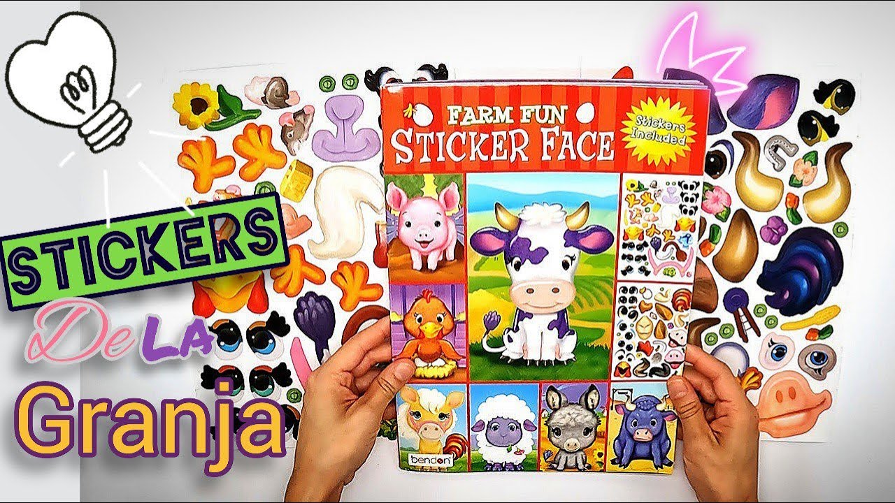 STICKERS de ANIMALES de la GRANJA. Juegos Didacticos.