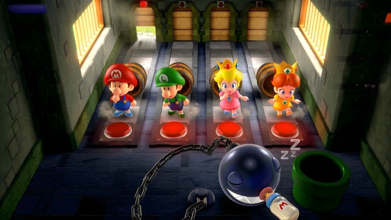 Mario Party Superstars Baby Battle! Baby Mario vs Baby Luigi vs Baby Peach vs Baby Daisy