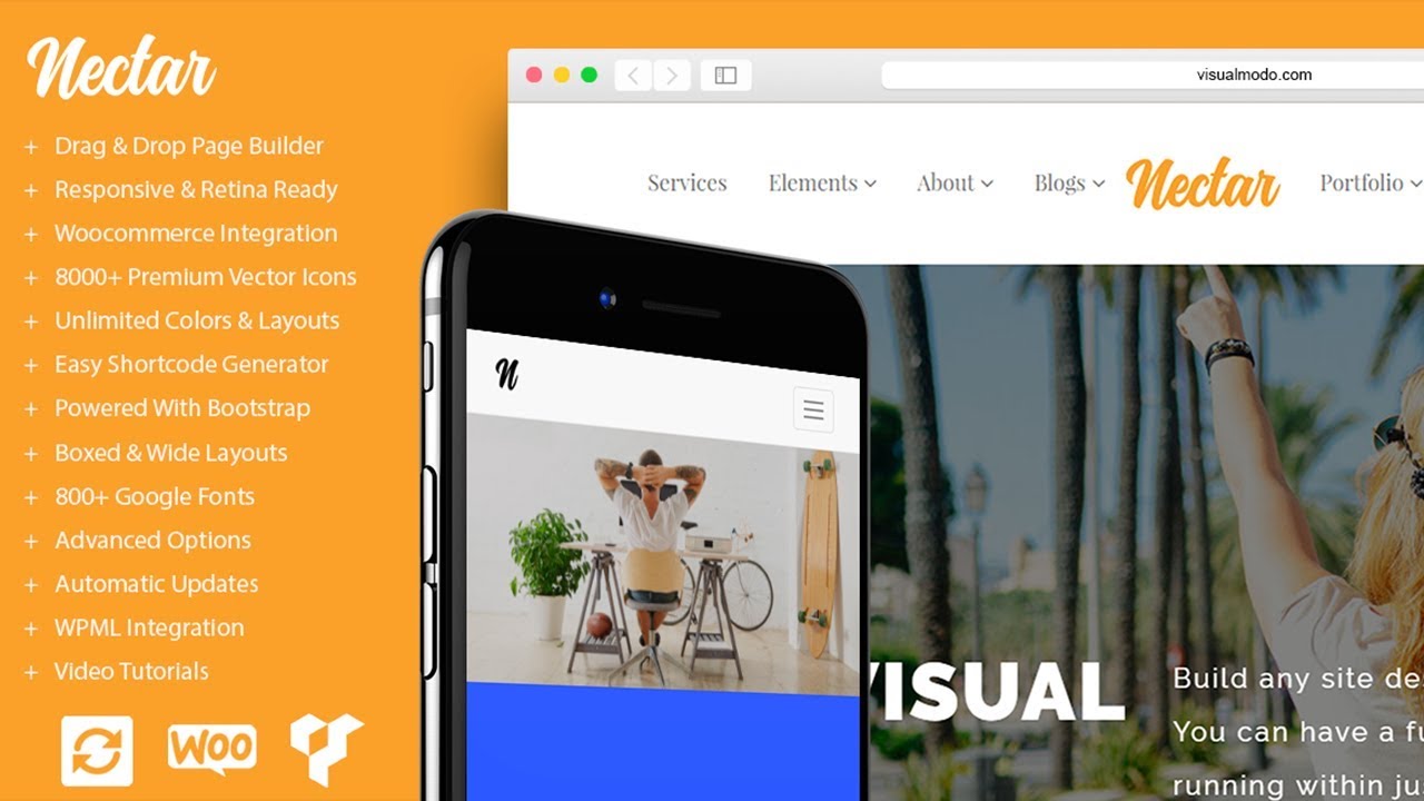 Nectar WordPress Theme Home-Page Presentation - Responsive Multi-Purpose Template