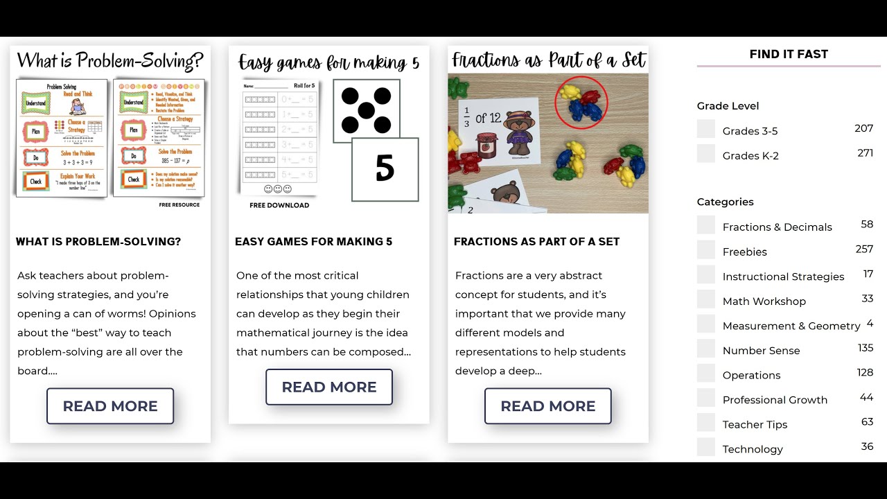 Math Coach's Corner Blog Search